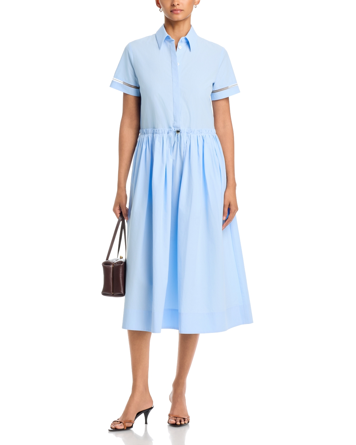FABIANA FILIPPI Fabiana Filippi Silk Short Sleeve Shirt Dress